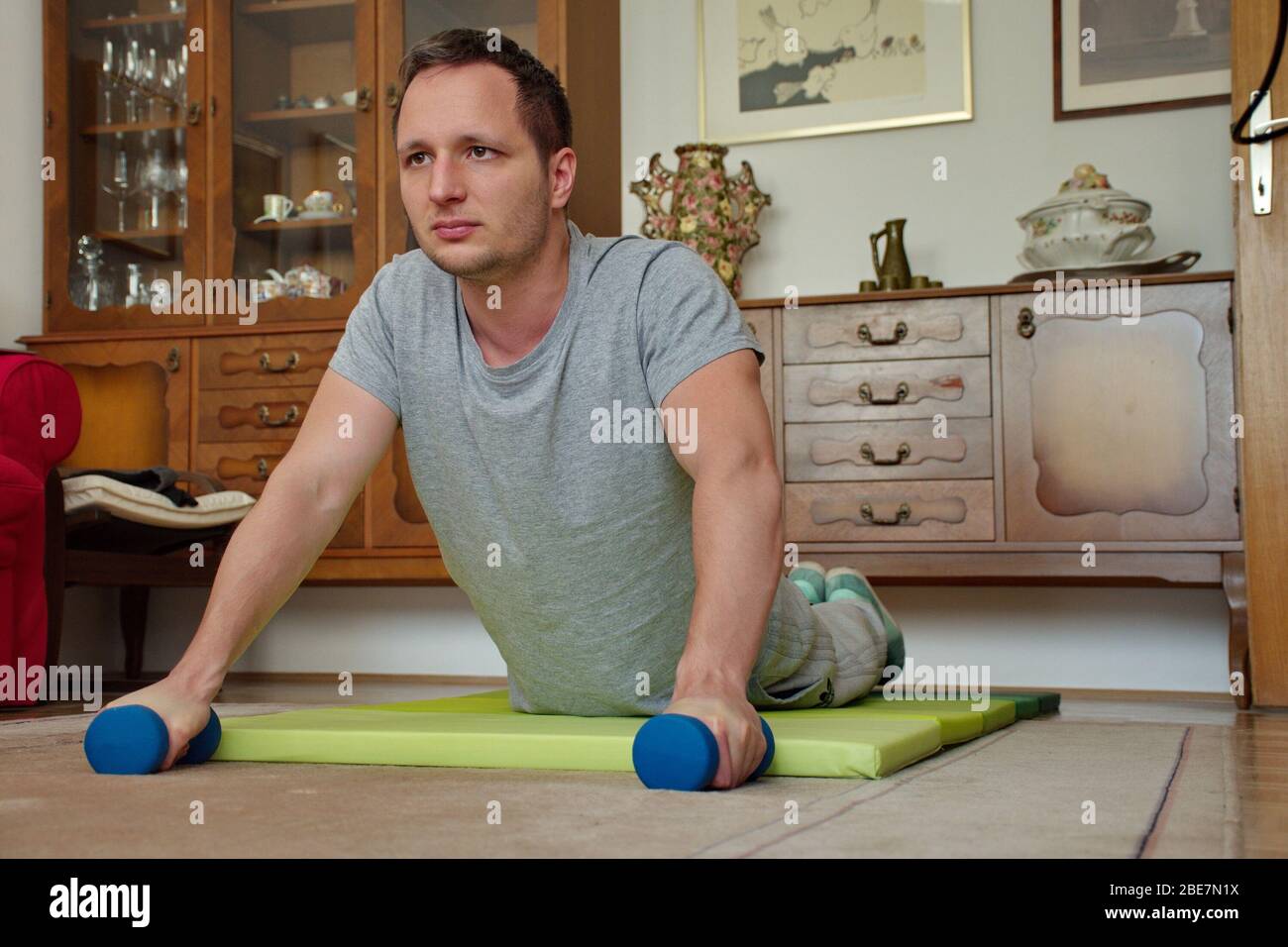 Man planking hi-res stock photography and images - Alamy