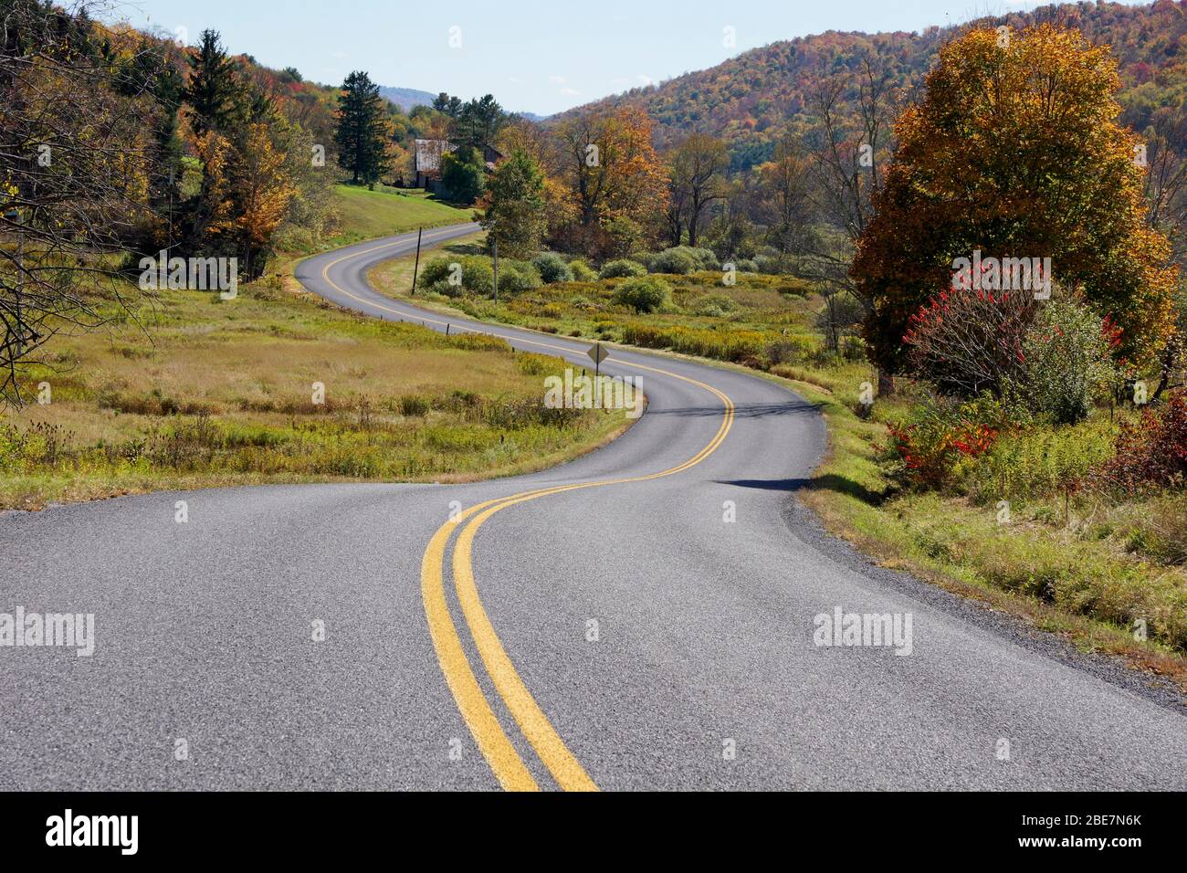 Long and windy road sunset hi-res stock photography and images - Alamy