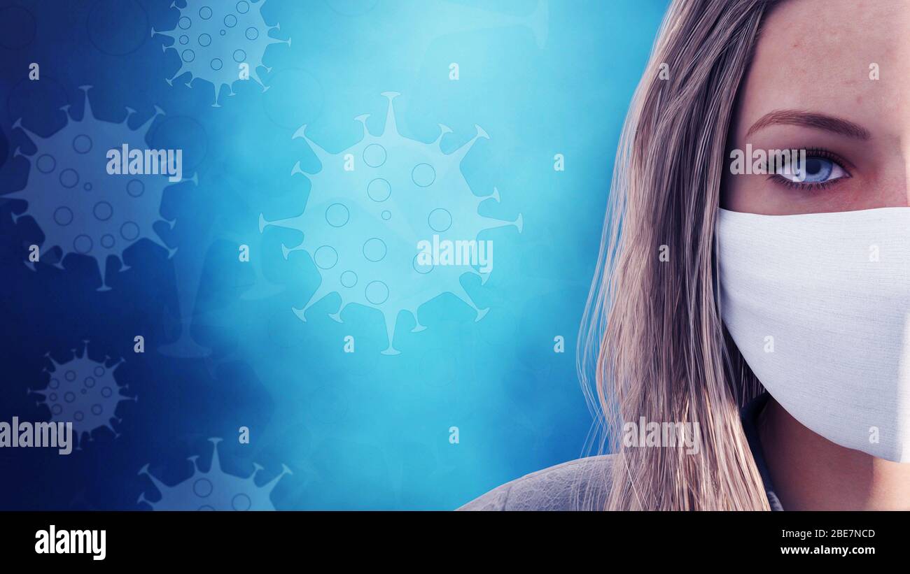 Covid-19 or coronavirus,Help prevent spreading the virus,3d rendering ...