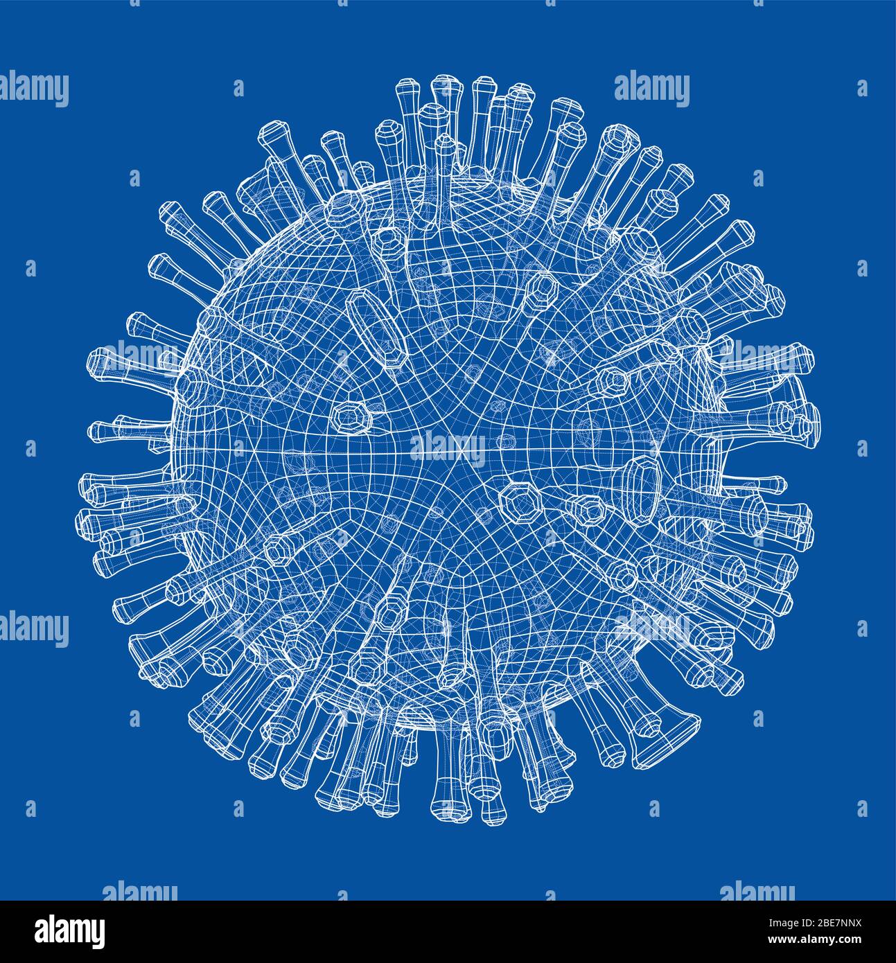 Vector wire-frame model of a virus Stock Vector Image & Art - Alamy