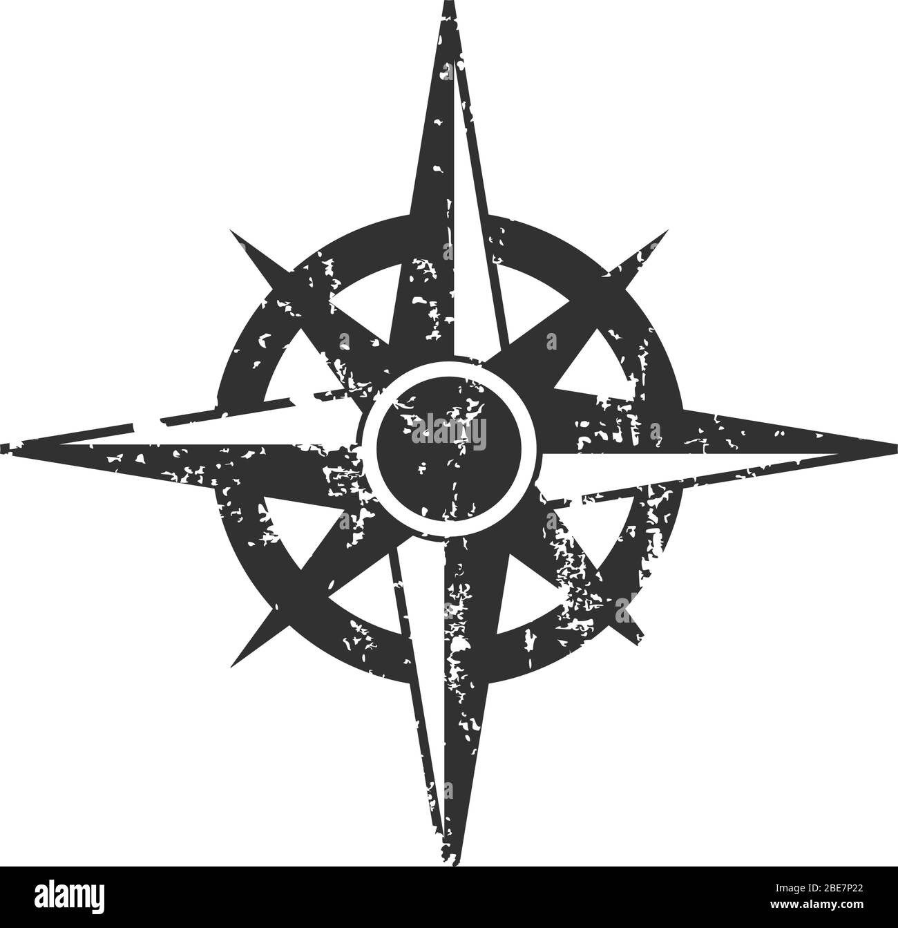 distressed compass rose, grunge effect. Stock Vector illustration ...