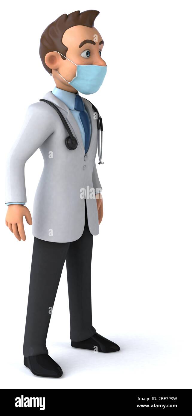 3D illustration of a cartoon character with a mask Stock Photo - Alamy