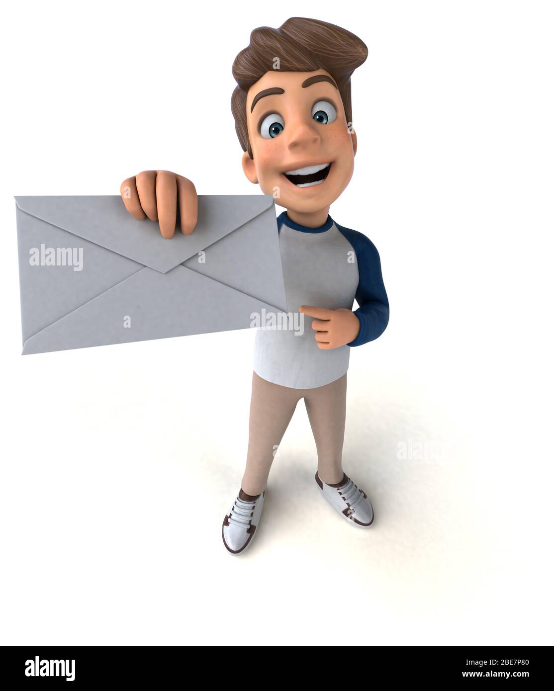 3D cartoon character fun teenager Stock Photo - Alamy