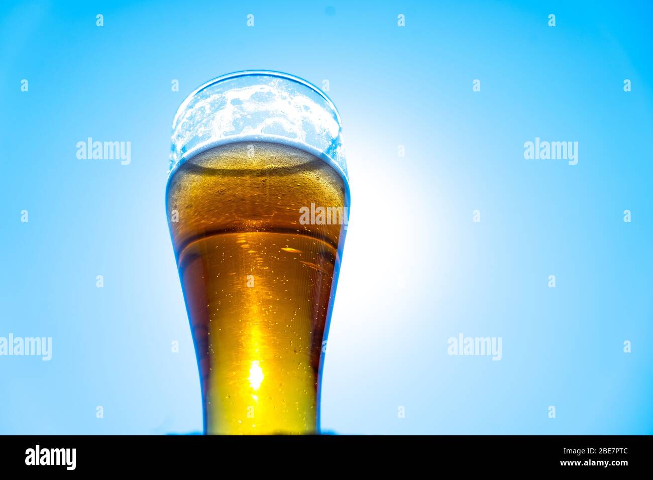 Tall glass with beer. A pint of beer Stock Photo - Alamy