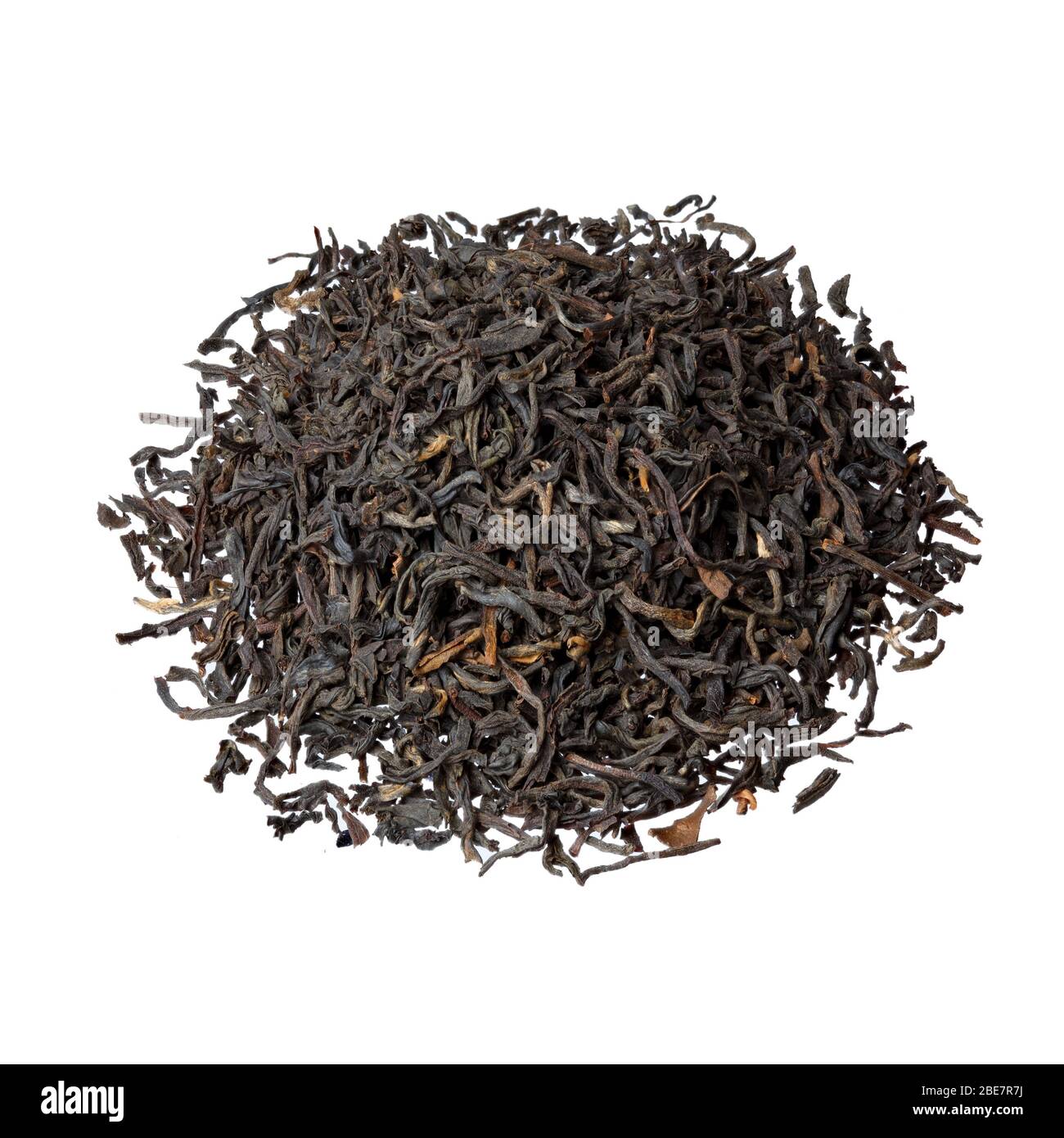 Mix of Chinese black tea Keemun and black alpine Ceylon tea close-up ...