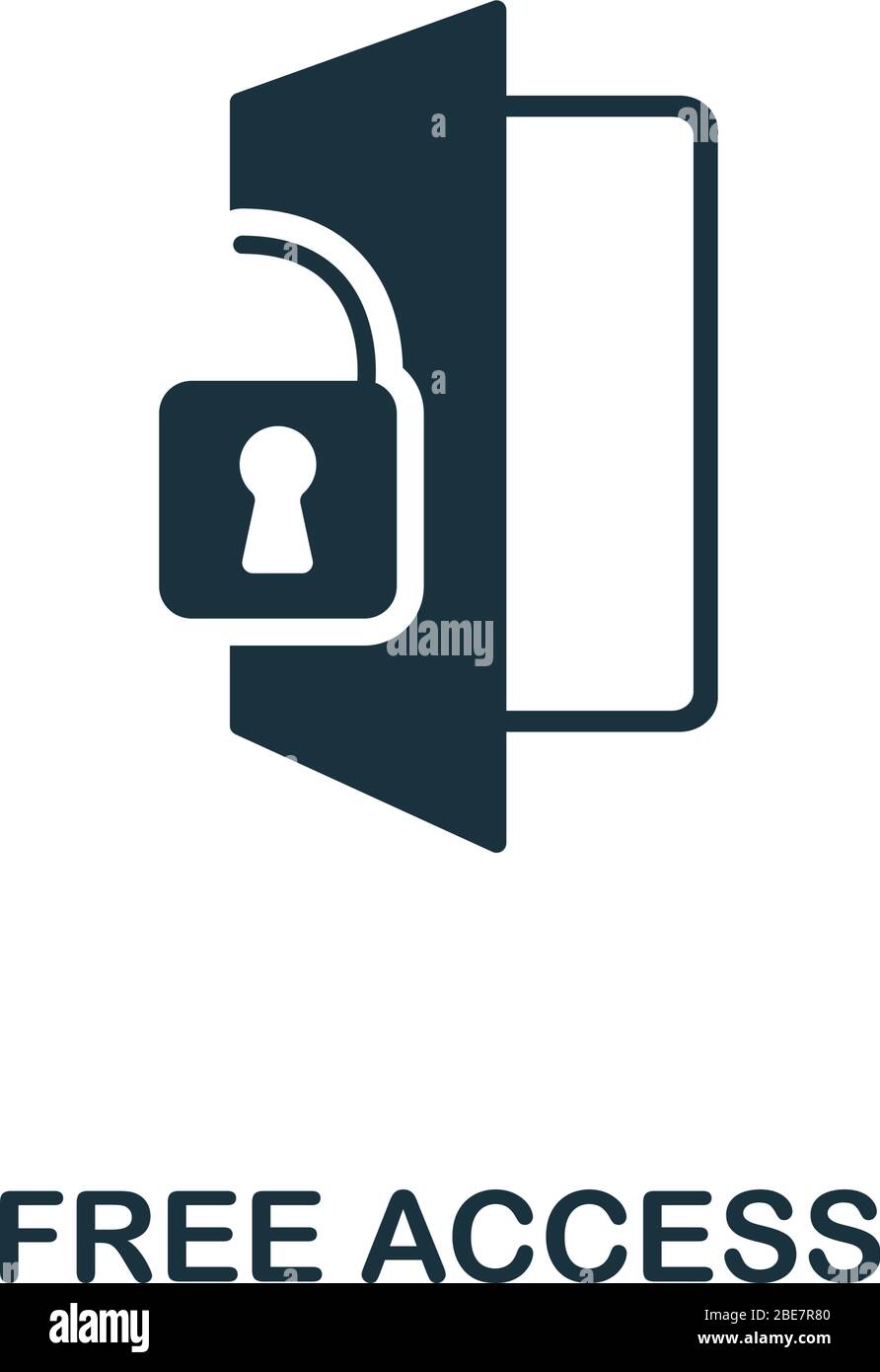Free Access icon. Simple illustration from digital law collection ...