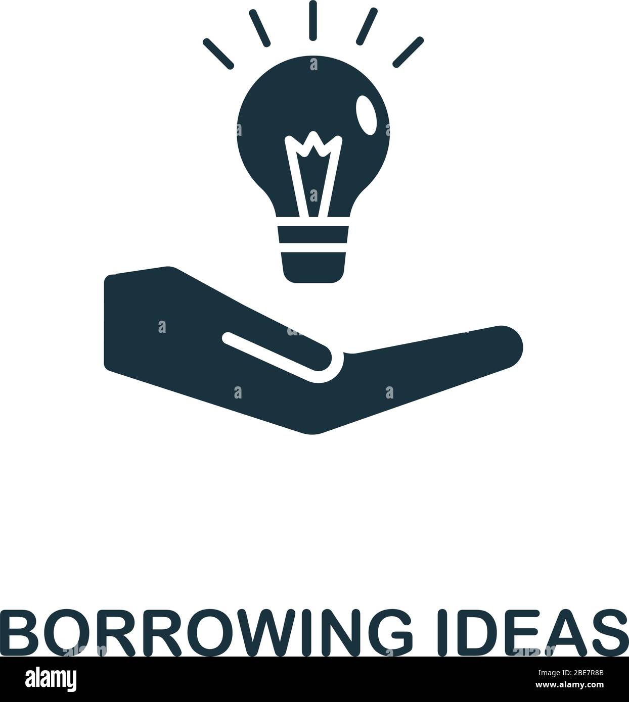 Borrowing Ideas icon. Simple illustration from digital law collection ...