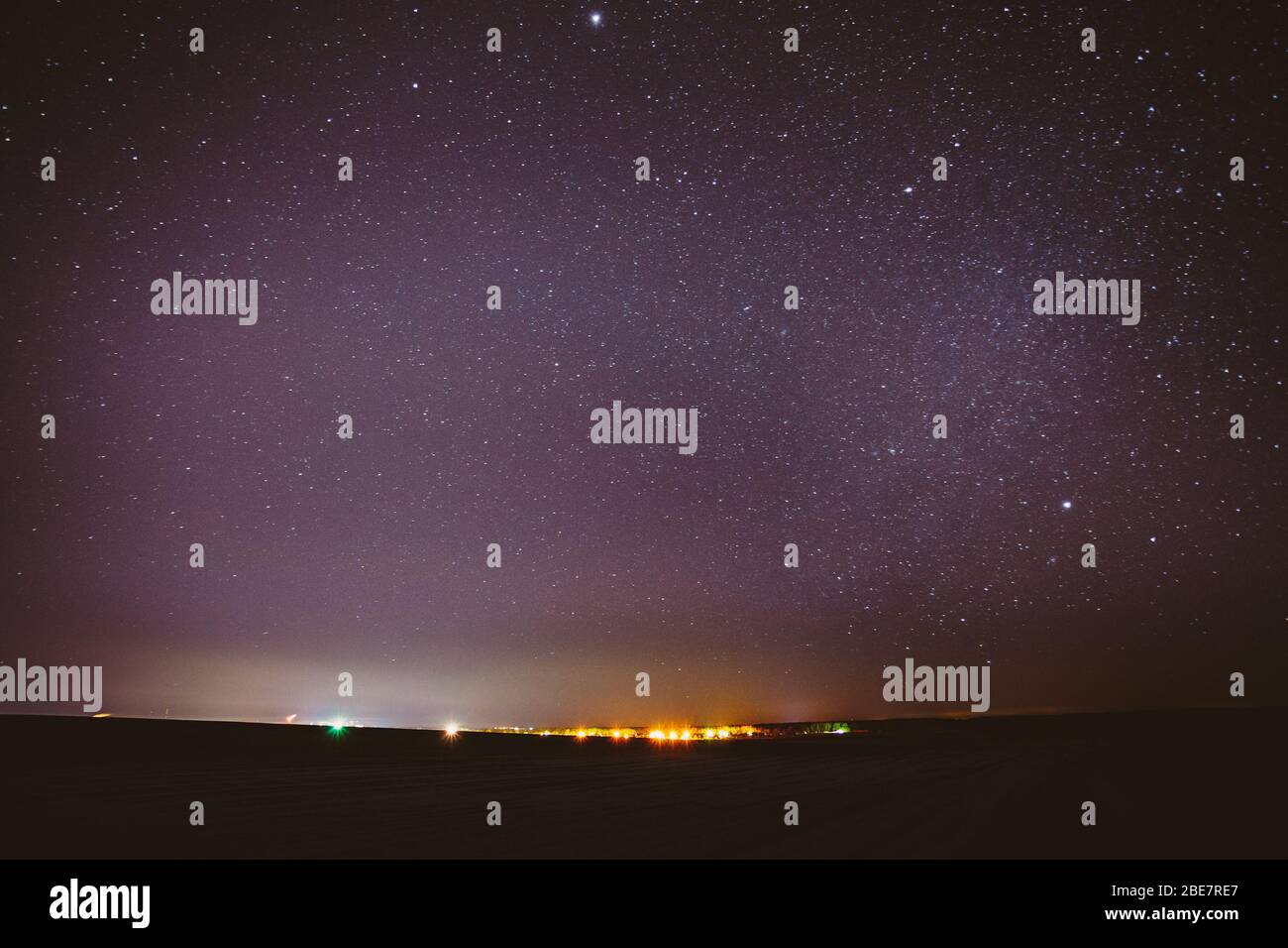 Real Night Sky Stars Background With Natural Colourful Sky Gradient ...