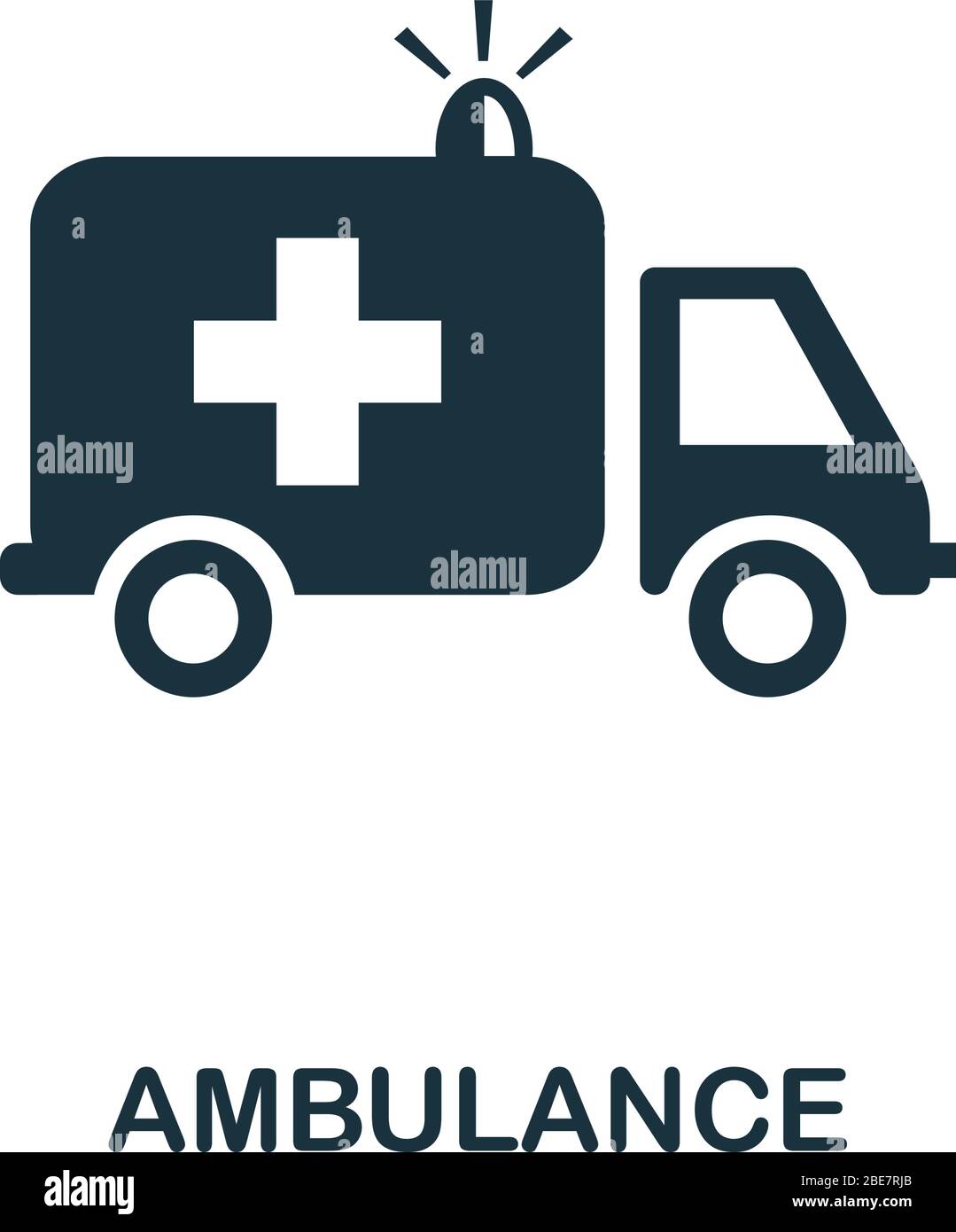 Ambulance icon set. Four elements in diferent styles from medicine ...