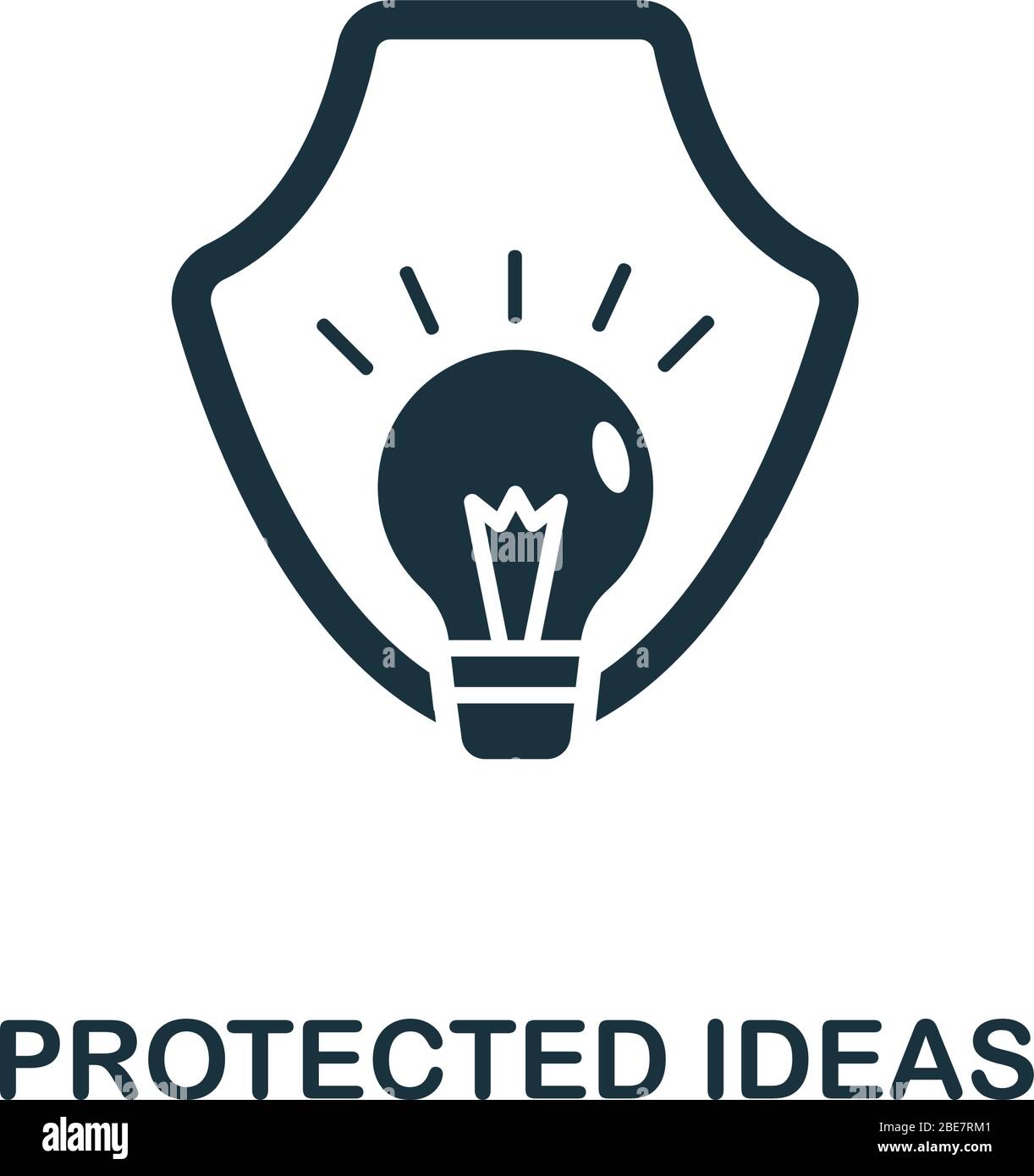 Protected Ideas icon. Simple illustration from digital law collection ...