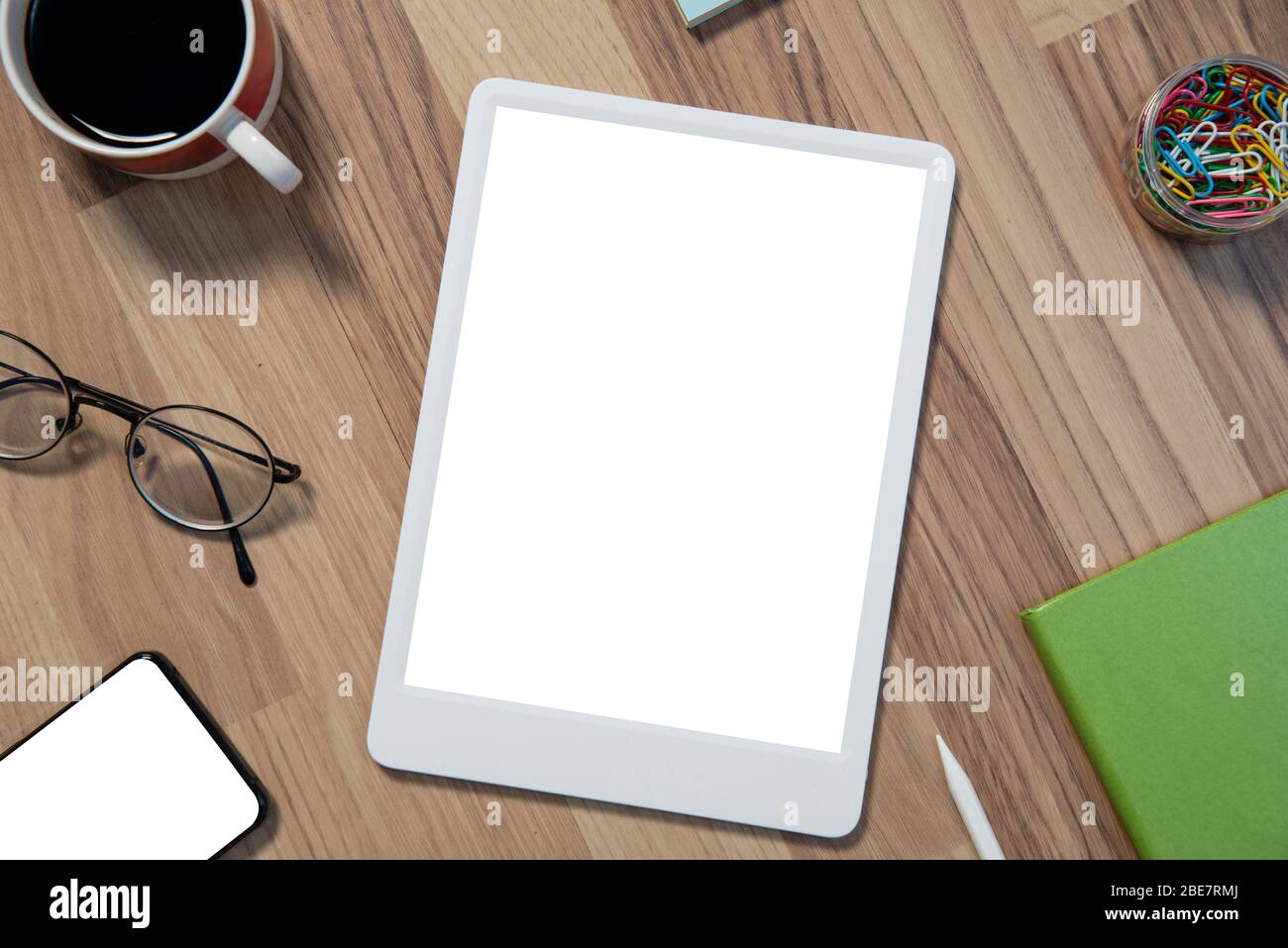 Coffee and laptop, home office Stock Photo - Alamy