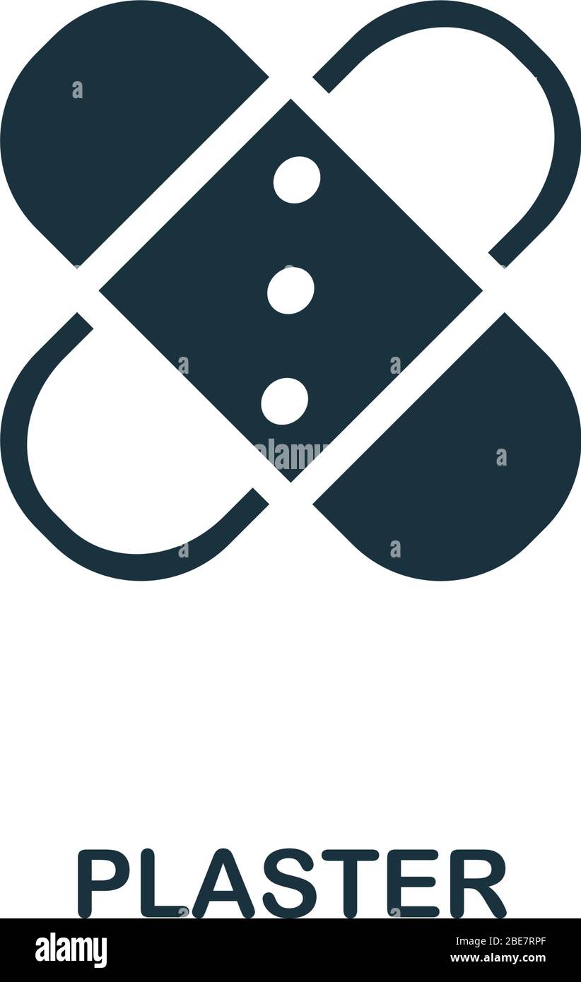 Plaster icon set. Four elements in diferent styles from medicine icons ...