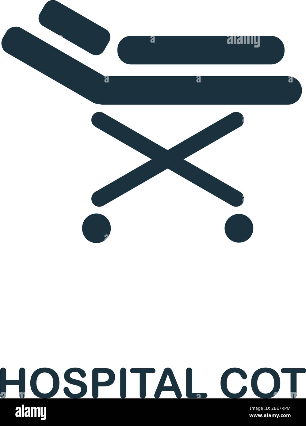 Hospital Cot icon set. Four elements in diferent styles from medicine ...