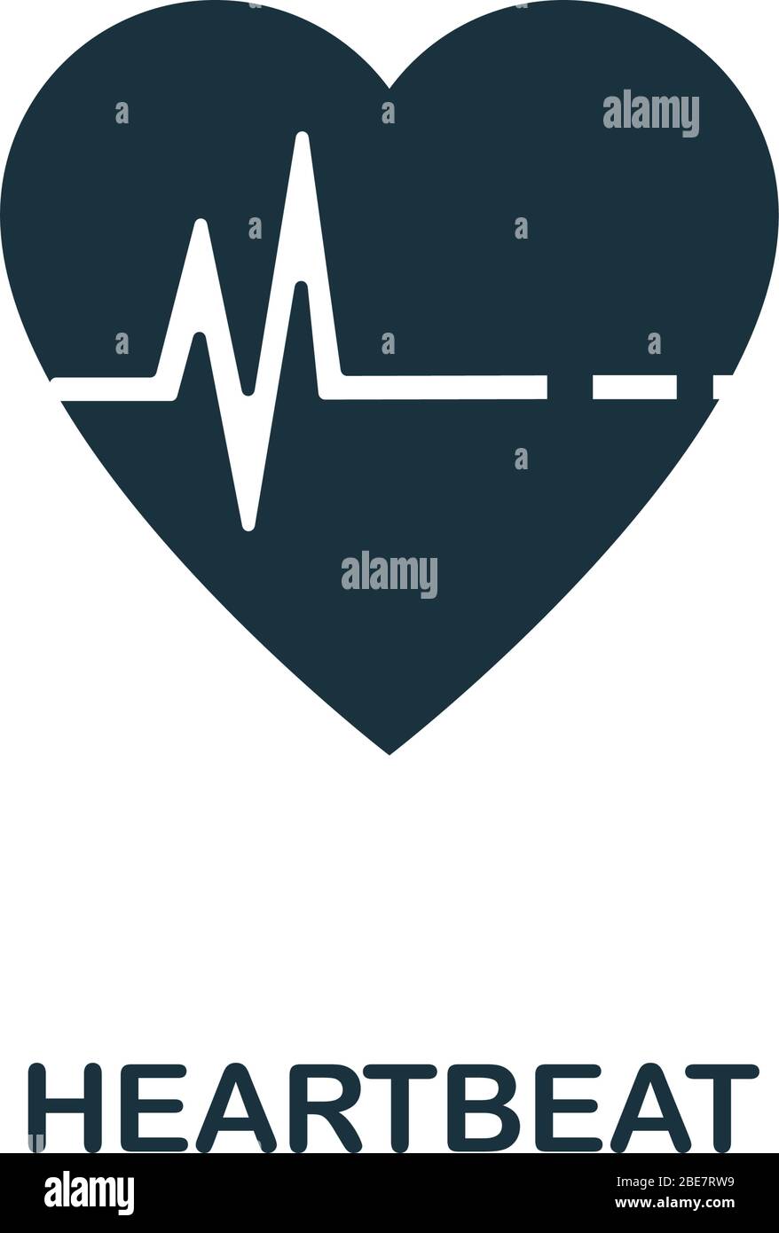 Heartbeat icon set. Four elements in diferent styles from medicine ...