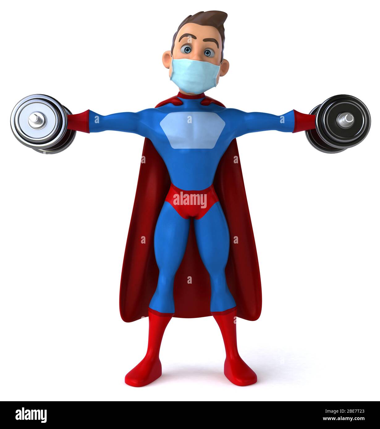 3D illustration of a cartoon character with a mask Stock Photo - Alamy