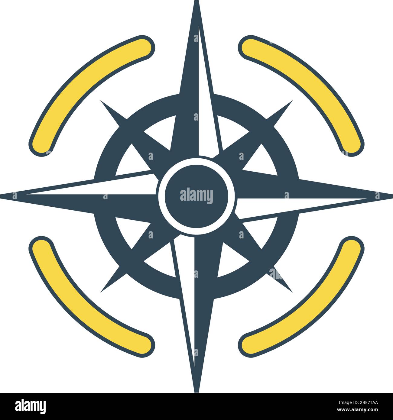 compass rose symbol. Europe protection. Cartography symbol. nautical ...