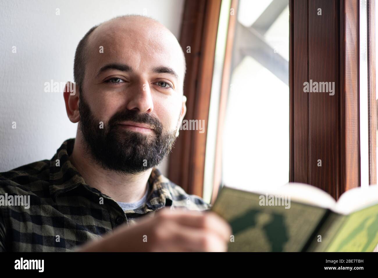 Beard Muslim Man Reading Holy Islamic Book Koran Stock Photo - Alamy