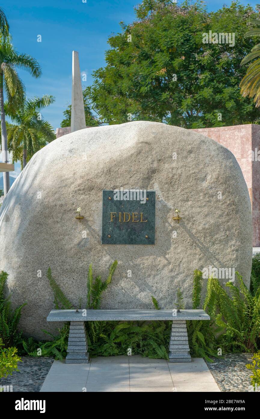 Monumental gravestone of Fidel Castro, cemetery, Cementerio Santa ...