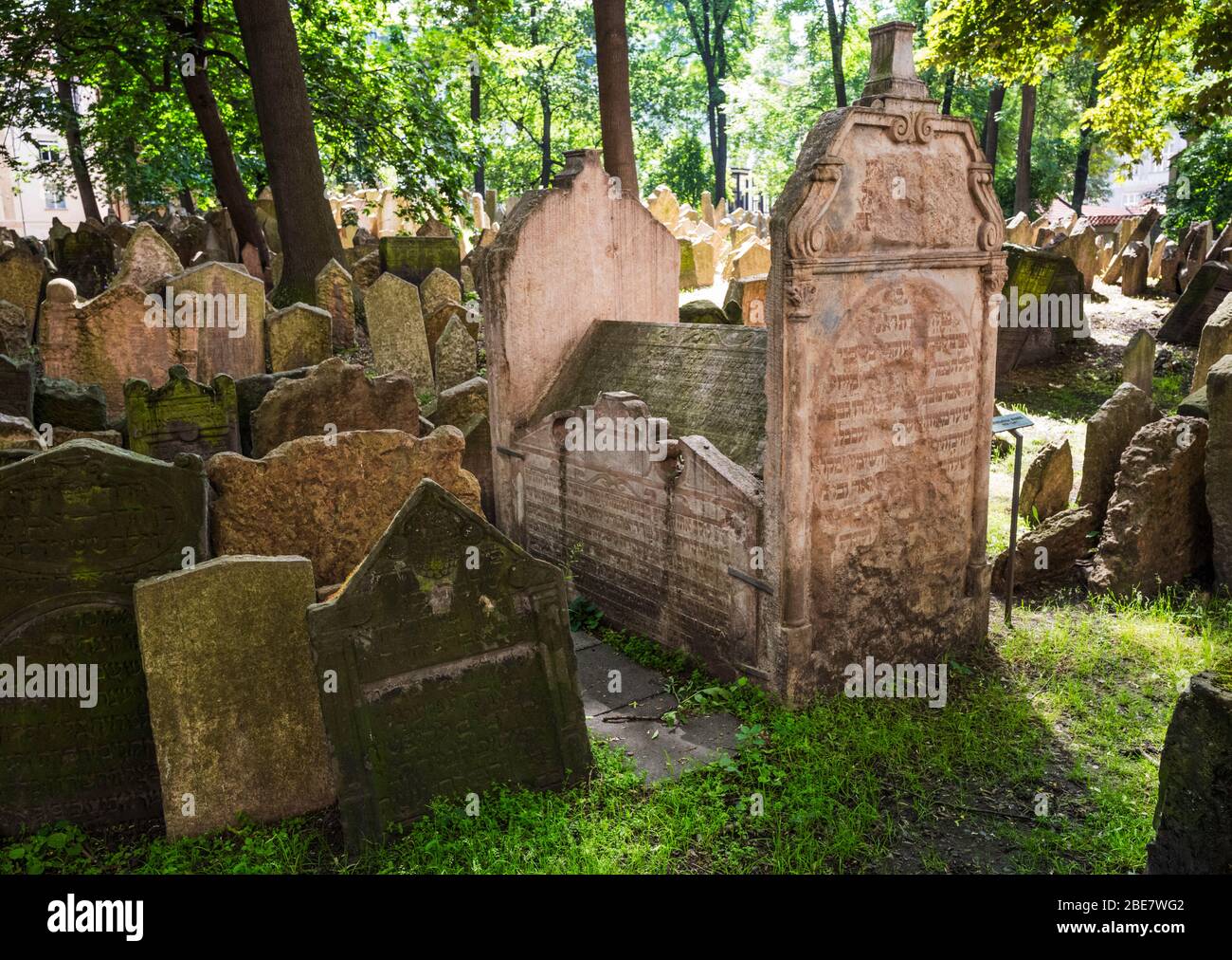 The Old Jewish Cemetery in Prague, Czech Republic, is one of the ...