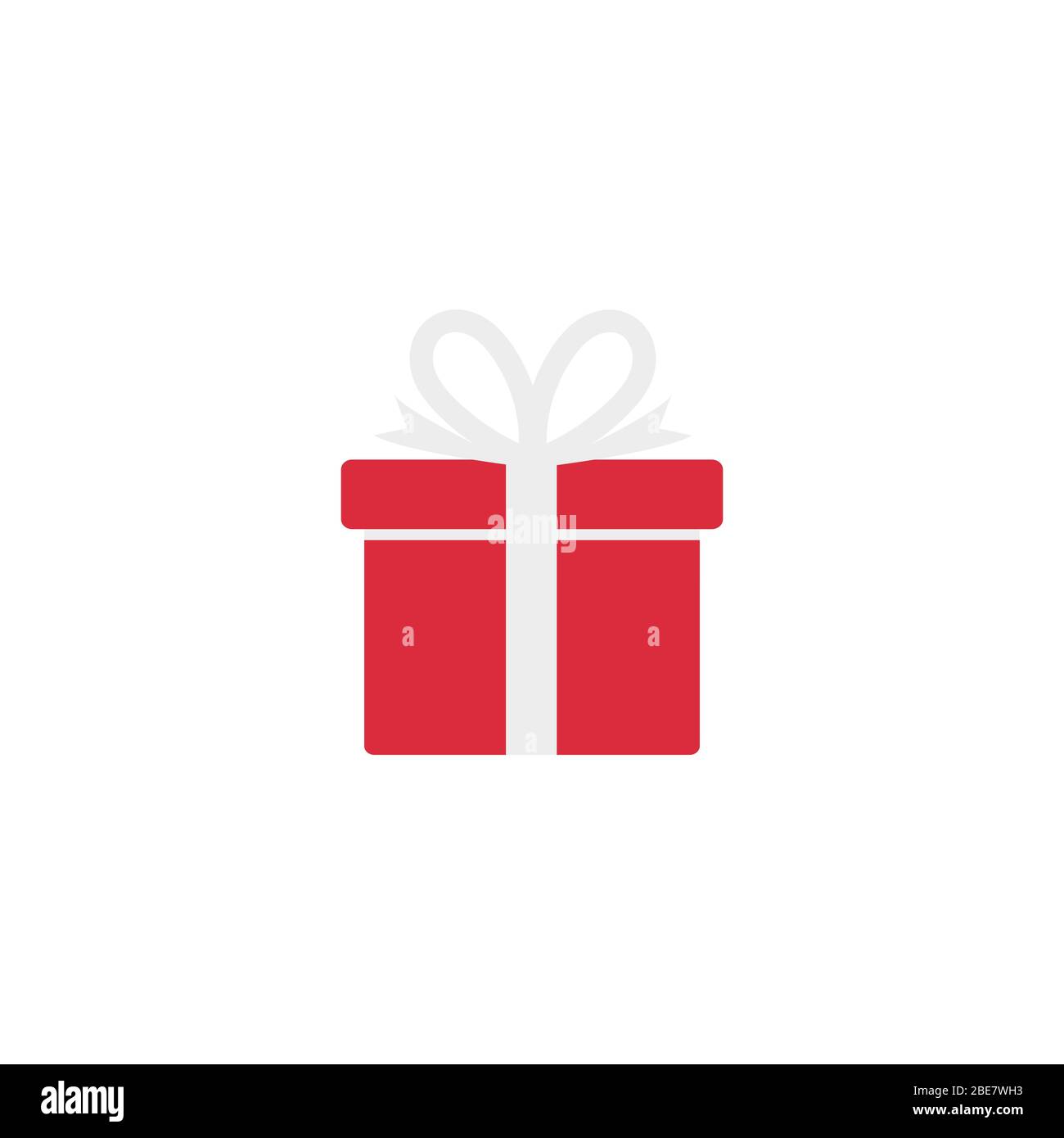 Gift box with ribbon icon, Gift card icon vector. Trendy flat design ...