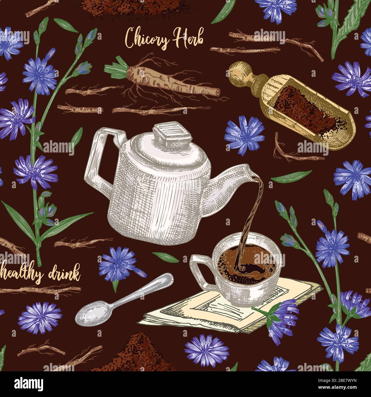 Green leaf spoon on Stock Vector Images - Alamy