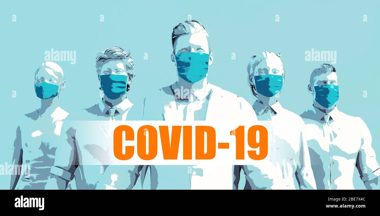 Medical Frontliners Facing Covid-19 Outbreak with Male Doctor Stock ...