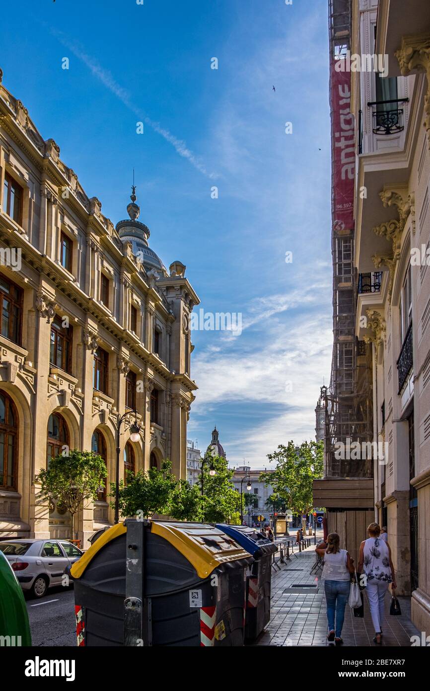 The historical center of Valencia city, Spain Stock Photo - Alamy
