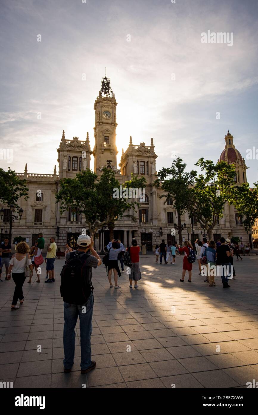 The historical center of Valencia city, Spain Stock Photo - Alamy
