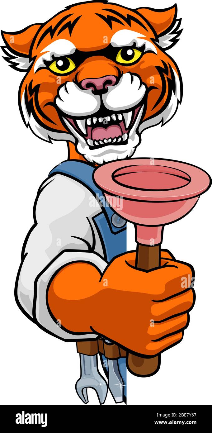 Plumber service tools sink Cut Out Stock Images & Pictures - Alamy