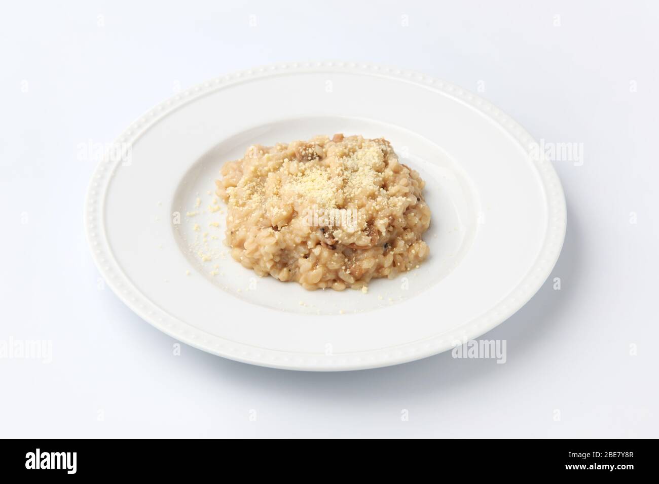 risotto rice italian food on plate isolated on white background Stock ...
