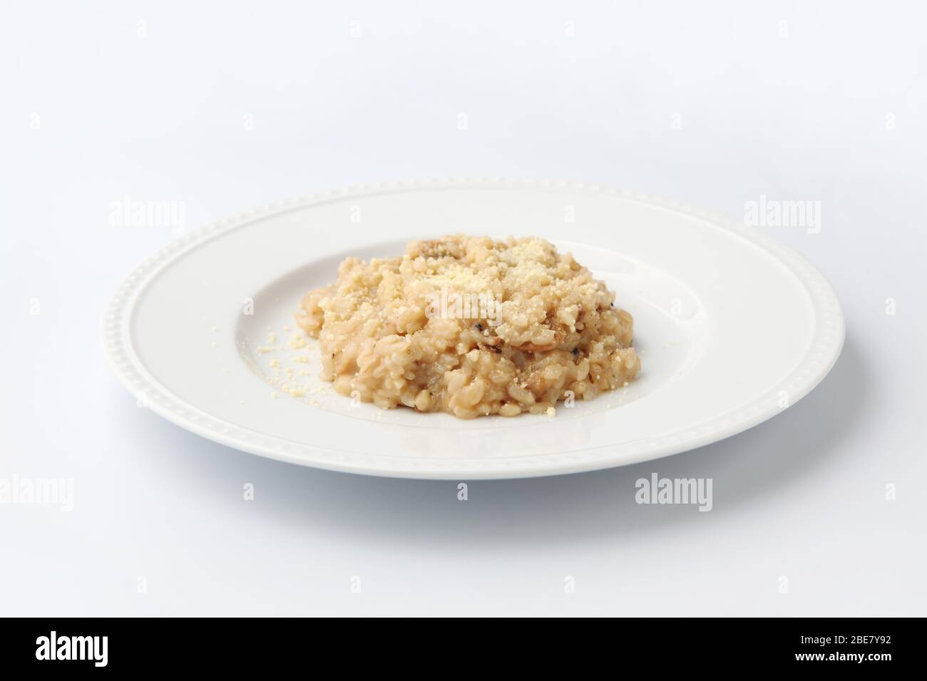 risotto rice italian food on plate isolated on white background Stock ...
