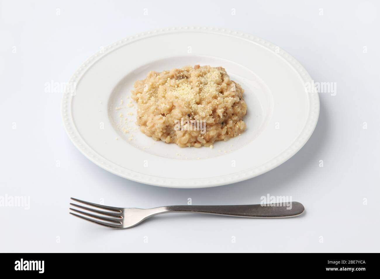 risotto rice italian food on plate isolated on white background Stock ...