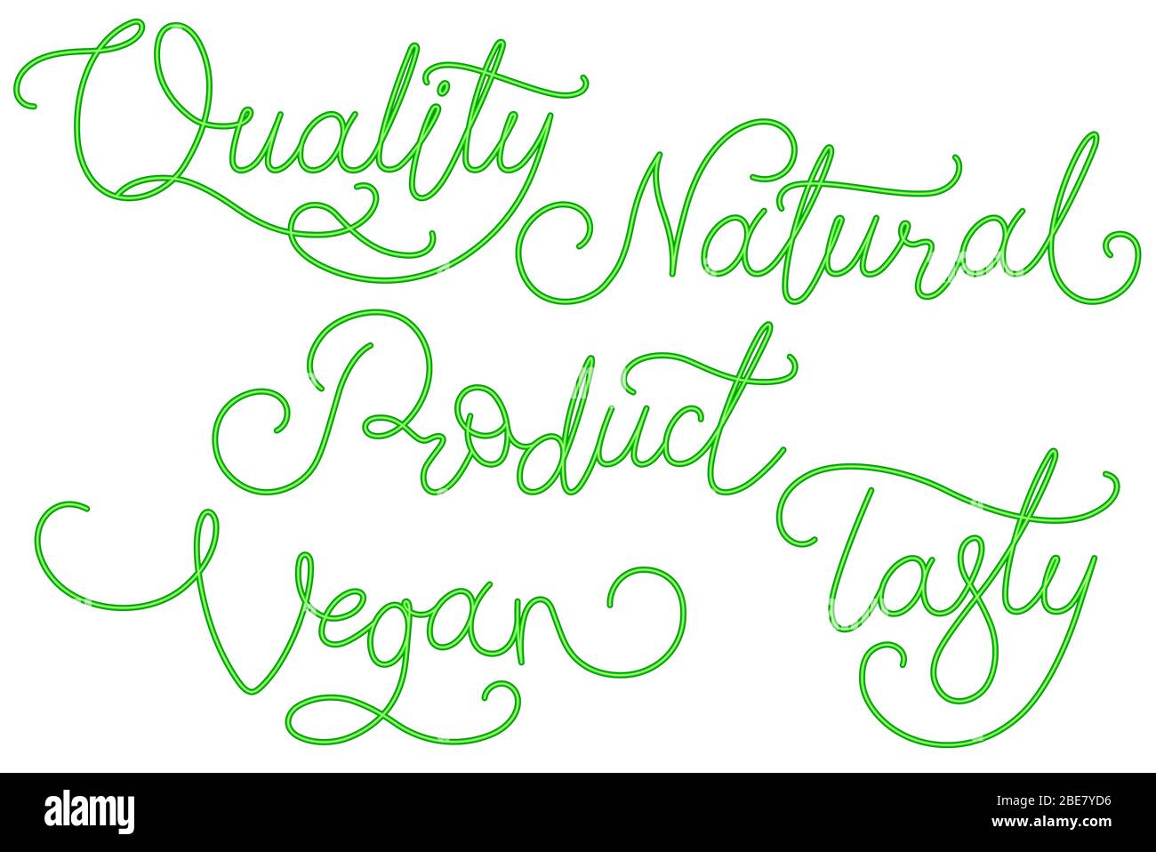 Natural font Stock Vector Images - Alamy