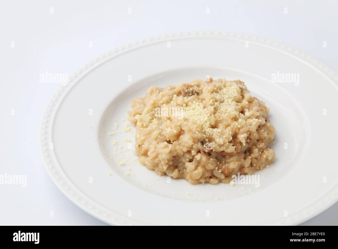risotto rice italian food on plate isolated on white background Stock ...