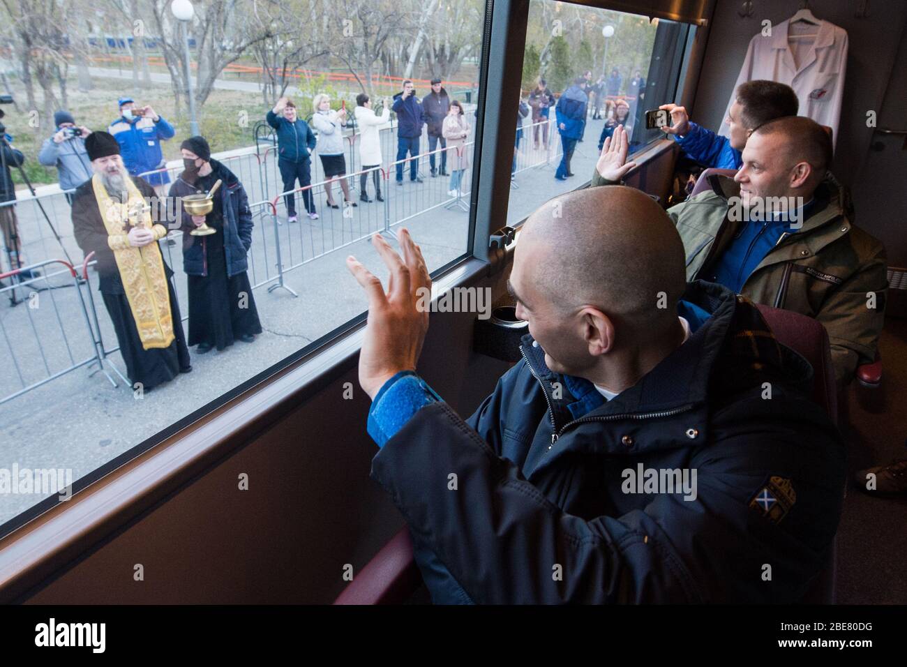 BAIKONUR, KAZAKHSTAN - 09 April 2020 - Expedition 63 crewmembers ...