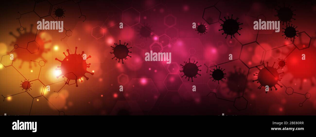 abstract science medicine illustration of virus infection Stock Photo ...