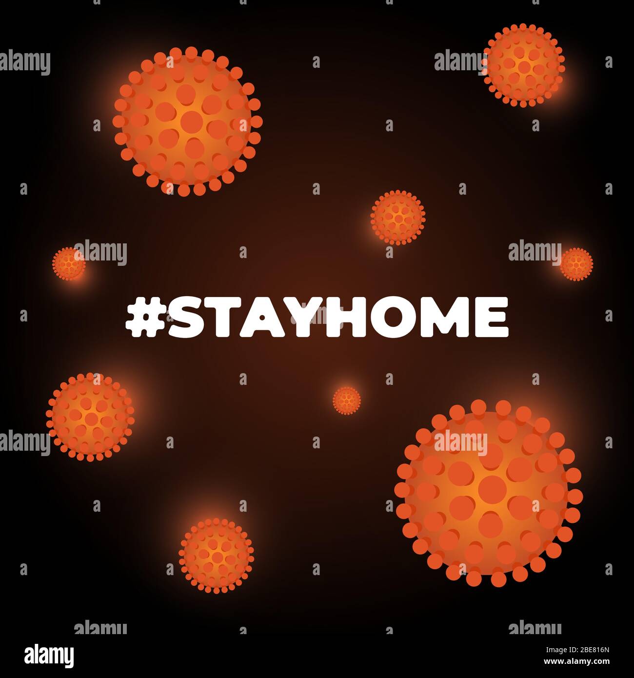 Hashtag stayhome infection epidemic protection campaign social banner ...