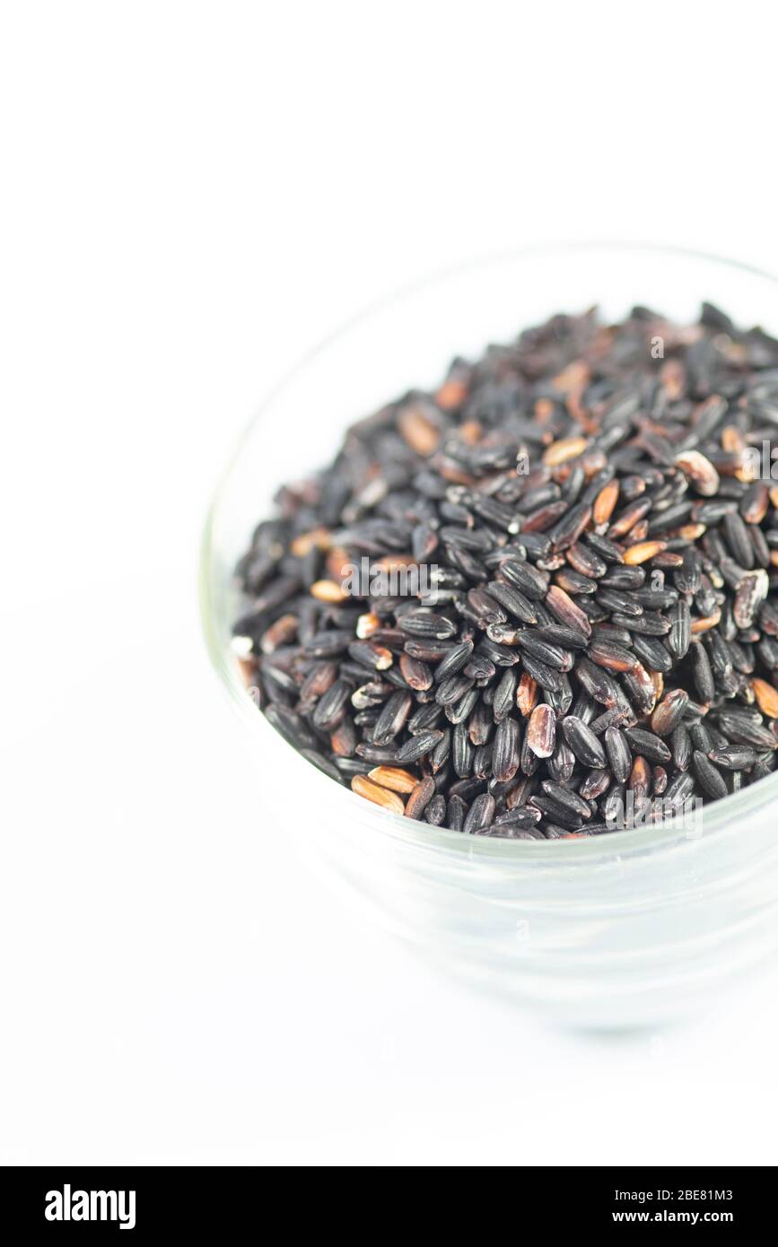 Cup of a Black Rice Stock Photo - Alamy