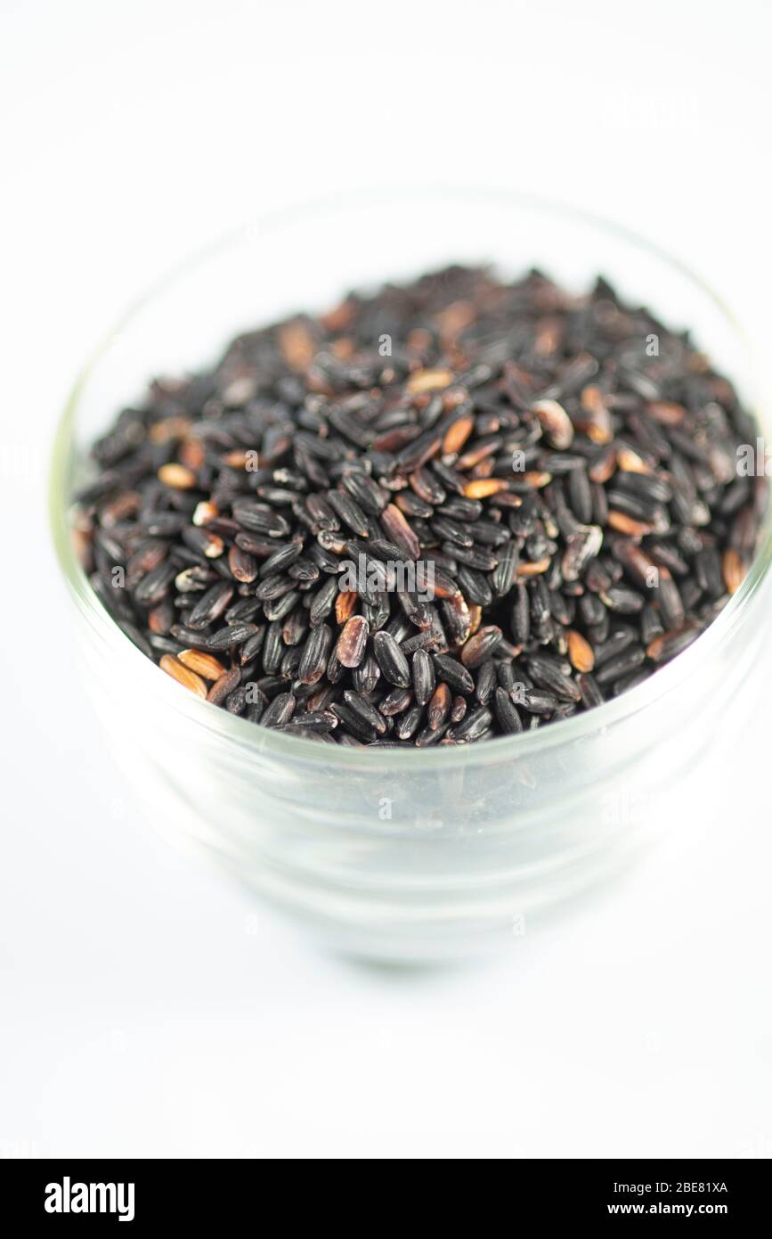 Cup of a Black Rice Stock Photo - Alamy