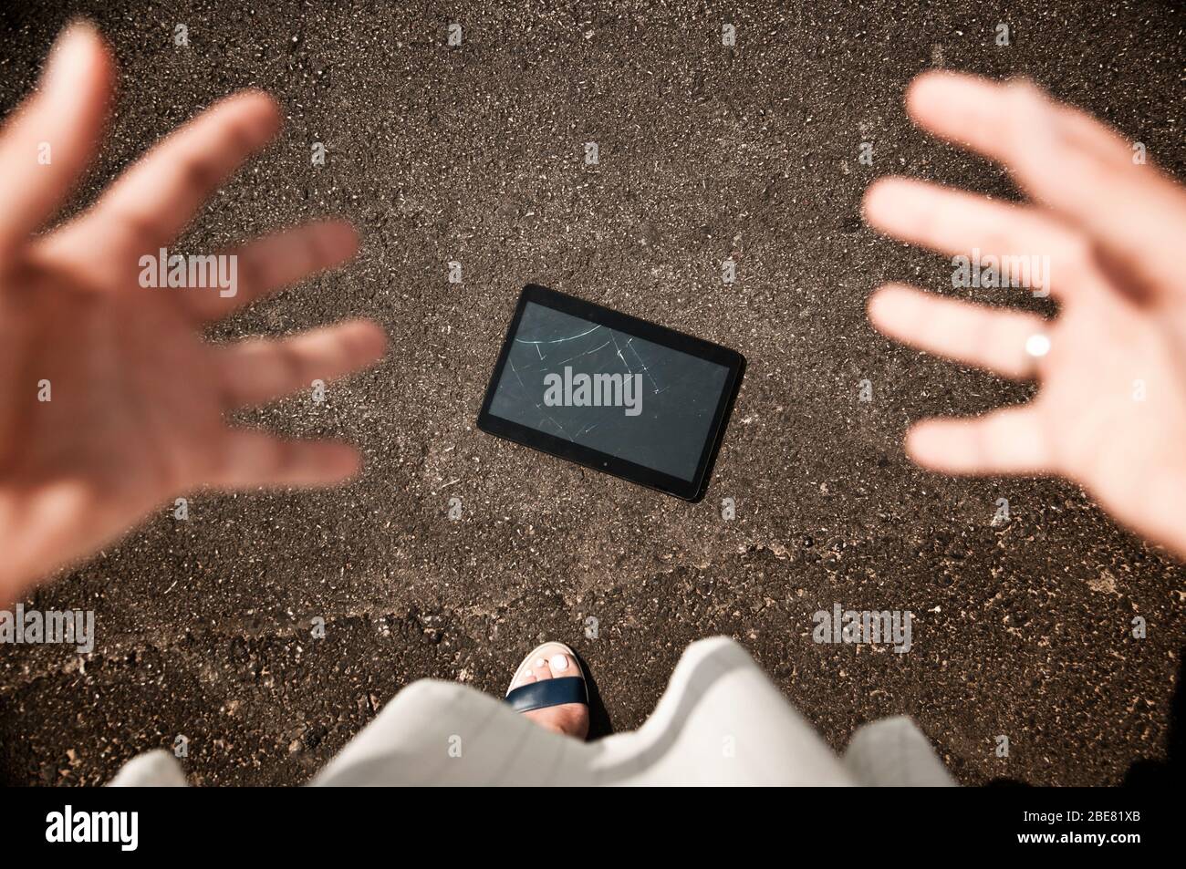 Broken tablet hi-res stock photography and images - Alamy