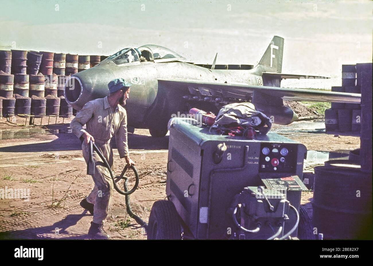 " The flying barrel"A Swedish Air Force Saab 29 Tunnan fighter jet ...