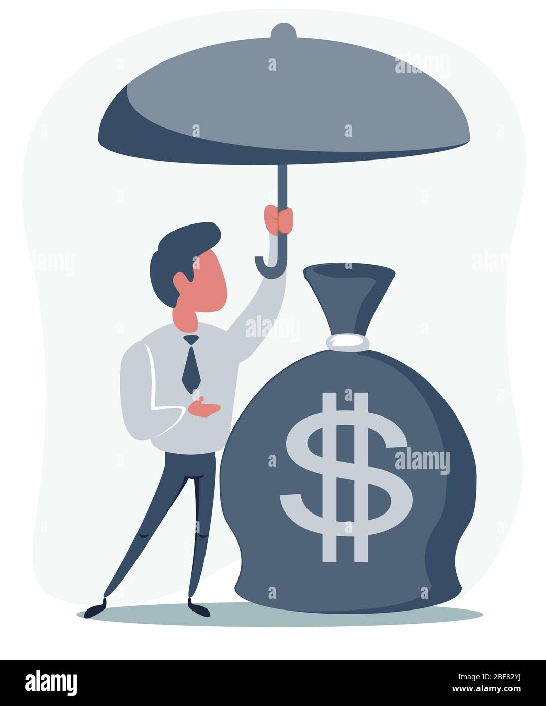 Money bag shield financial Cut Out Stock Images & Pictures - Alamy