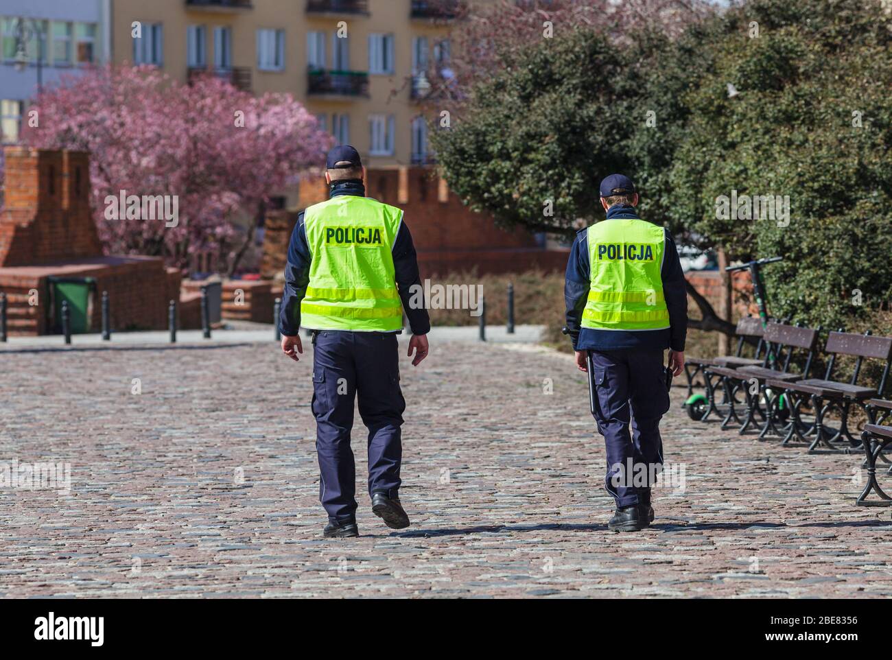 Polish police patrol on the street Stock Photo - Alamy