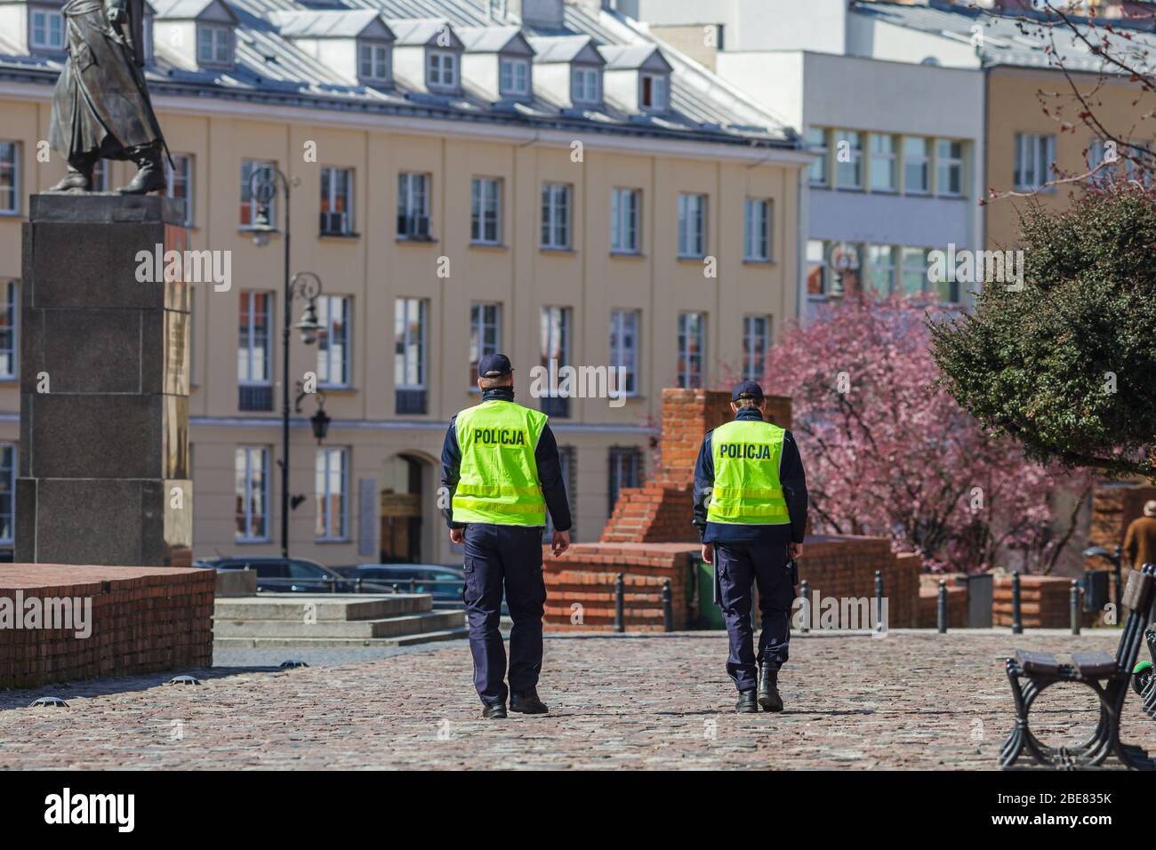 Polish police patrol on the street Stock Photo - Alamy