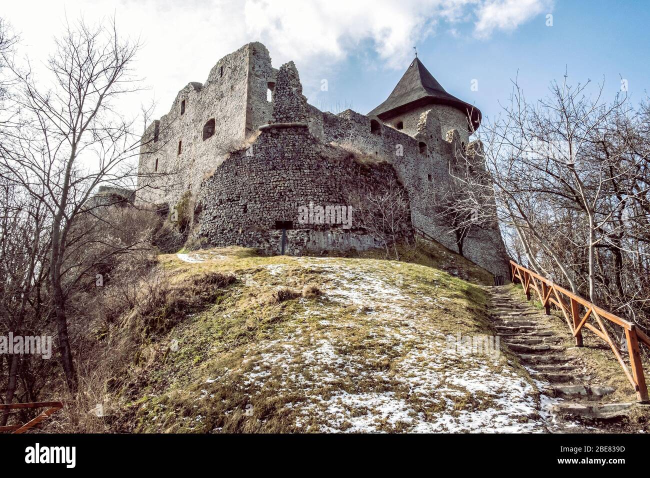 Somoska castle ruins, Slovak republic. Travel destination ...