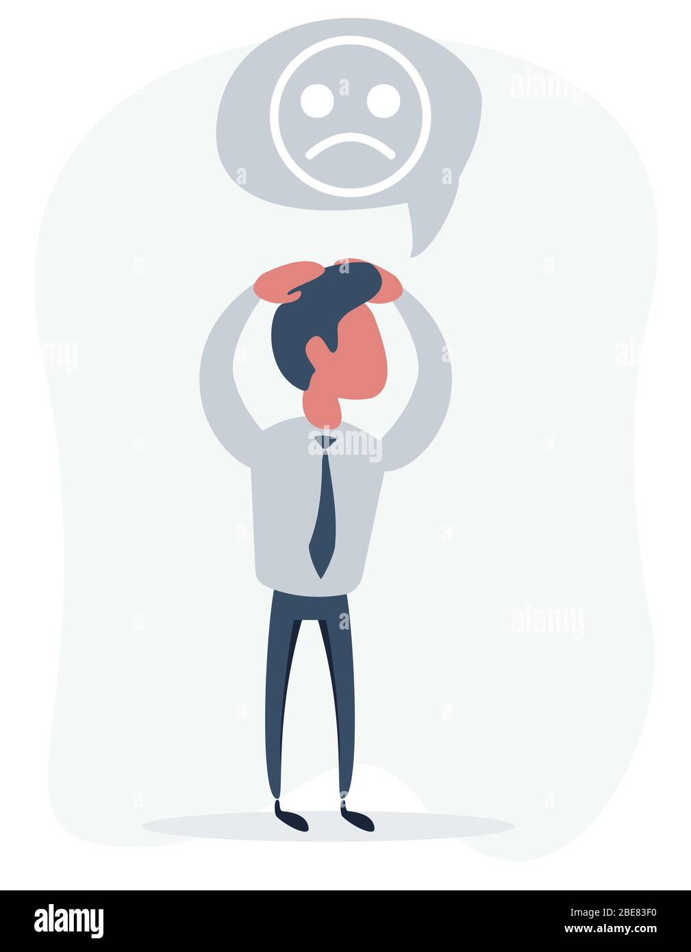 Young stressed man hand Stock Vector Images - Alamy