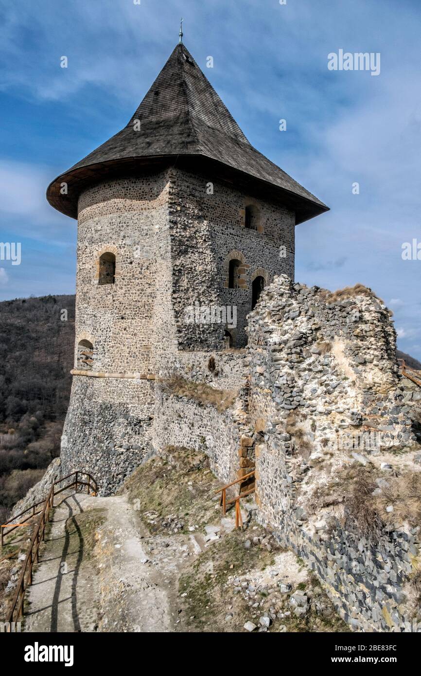 Somoska castle ruins, Slovak republic. Travel destination ...