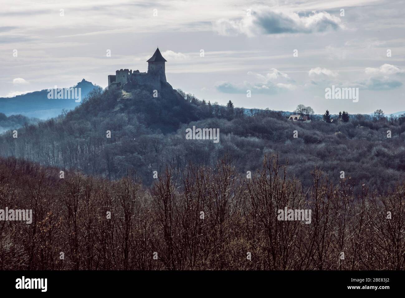Somoska castle ruins, Slovak republic. Travel destination ...