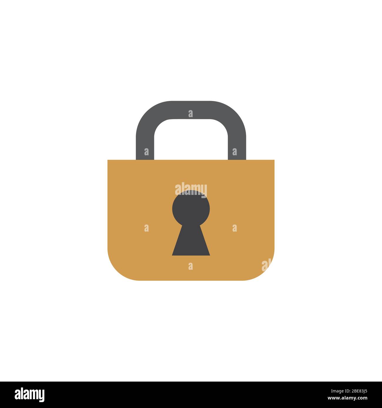 Padlock icon vector. Lock flat design best icon Stock Vector Image ...
