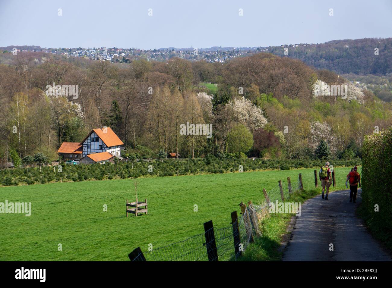 Landscape in the south of Essen, district Essen-Schuir, Germany Stock ...